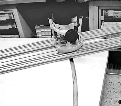 Fresado en curva (segmentos curvados) con la plantilla de multifresado